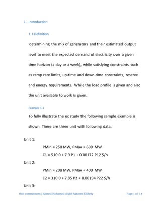 Unit commitment | DOCX