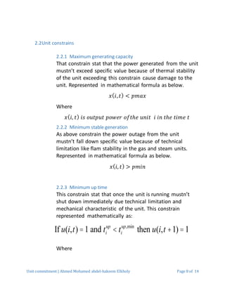 Unit commitment | DOCX