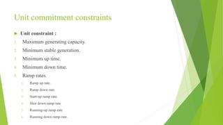 Unit commitment | PPTX