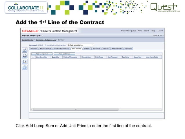 Unit contract tracking in primavera contract management | PDF ...
