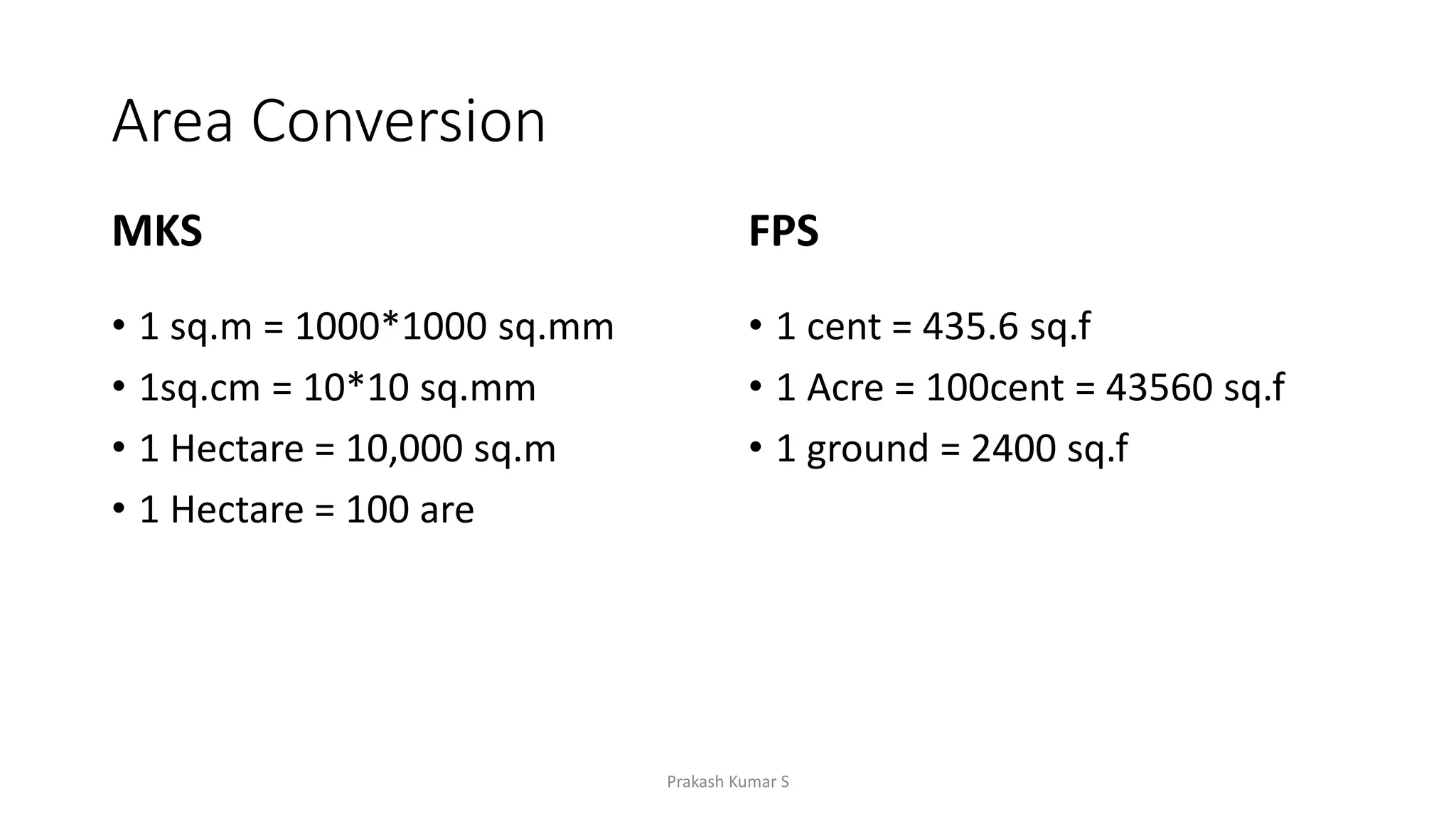 Unit conversion for Civil Engineers | PPSX