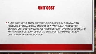 Unit costing | PPTX