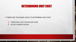 Unit costing | PPTX