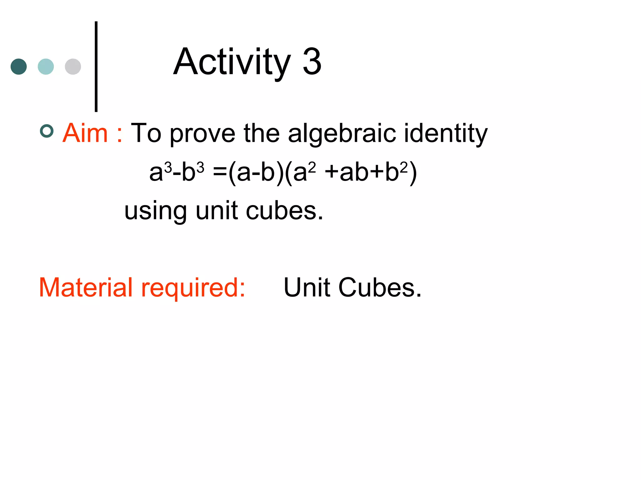 Unit-cubes Activity3 By Ms. Rashmi Kathuria | PPT