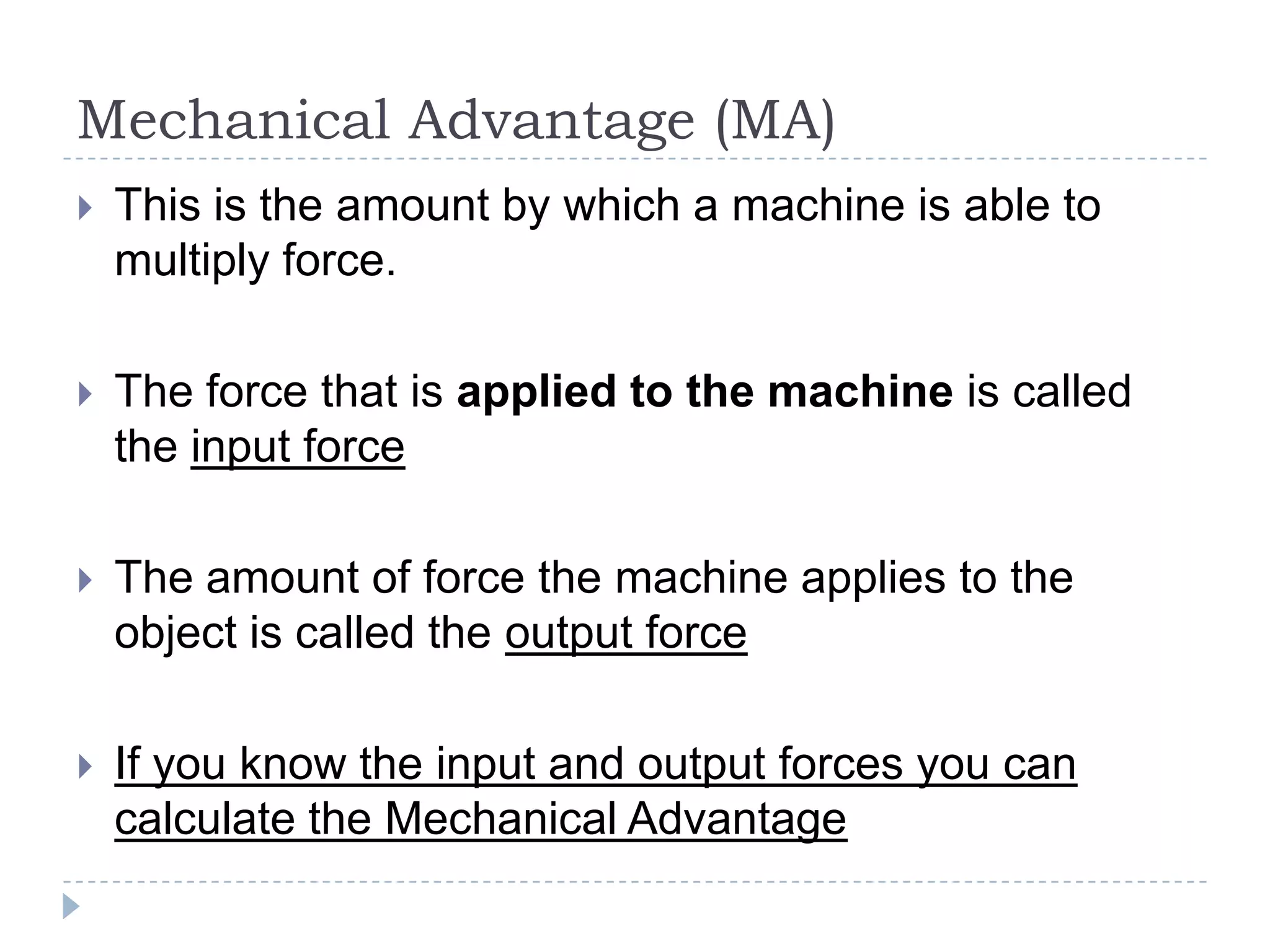 Unit d - section 2.1 --machines make work easier | PPTX