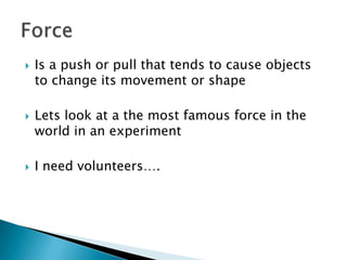 Unit d - section 2.1 -- measuring forces | PPT