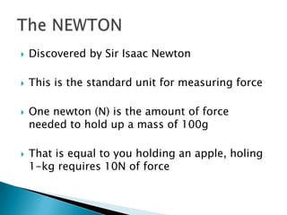 Unit d - section 2.1 -- measuring forces | PPT