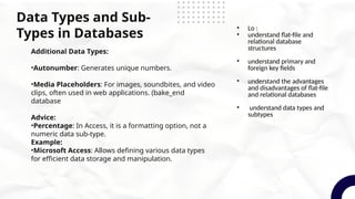 unit database IGCSE summary for unit 18-1 | PPT