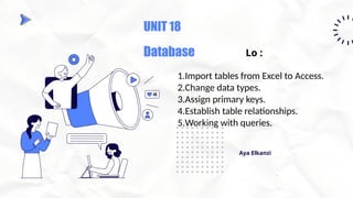 unit database IGCSE summary for unit 18-1 | PPT