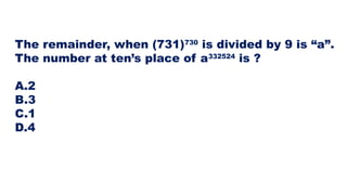Unit Digit questions for ssc, railways and csat | PPTX