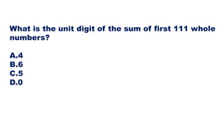 Unit Digit questions for ssc, railways and csat | PPTX