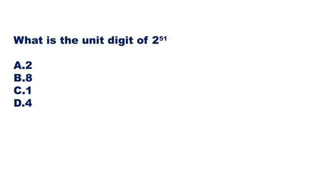 Unit Digit Questions For Ssc Railways And Csat Ppt 4167