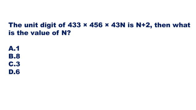 Unit Digit questions for ssc, railways and csat | PPTX | Education