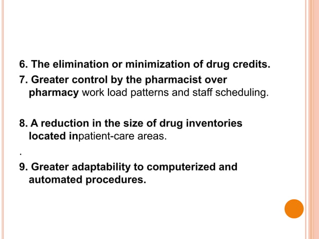 Unit dose system | PPTX | Pharmaceutical Industry | Industries