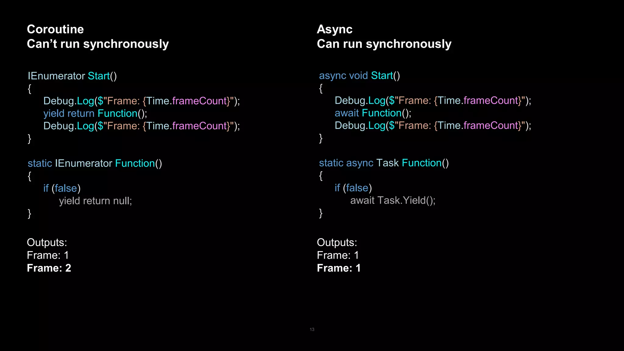 Best practices: Async vs. coroutines - Unite Copenhagen 2019 | PPTX | Web Development | Internet