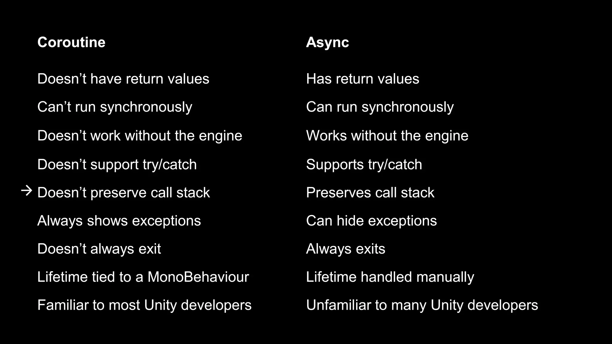 Best practices: Async vs. coroutines - Unite Copenhagen 2019 | PPTX