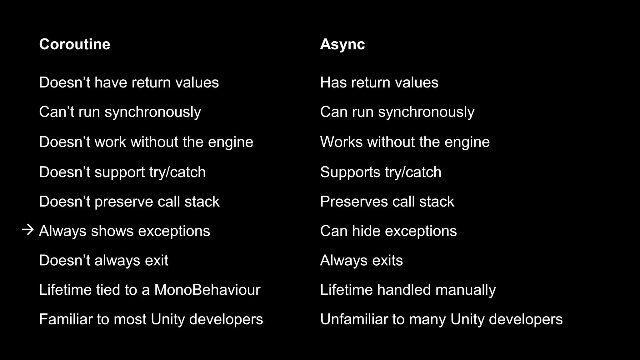 Best practices: Async vs. coroutines - Unite Copenhagen 2019 | PPTX