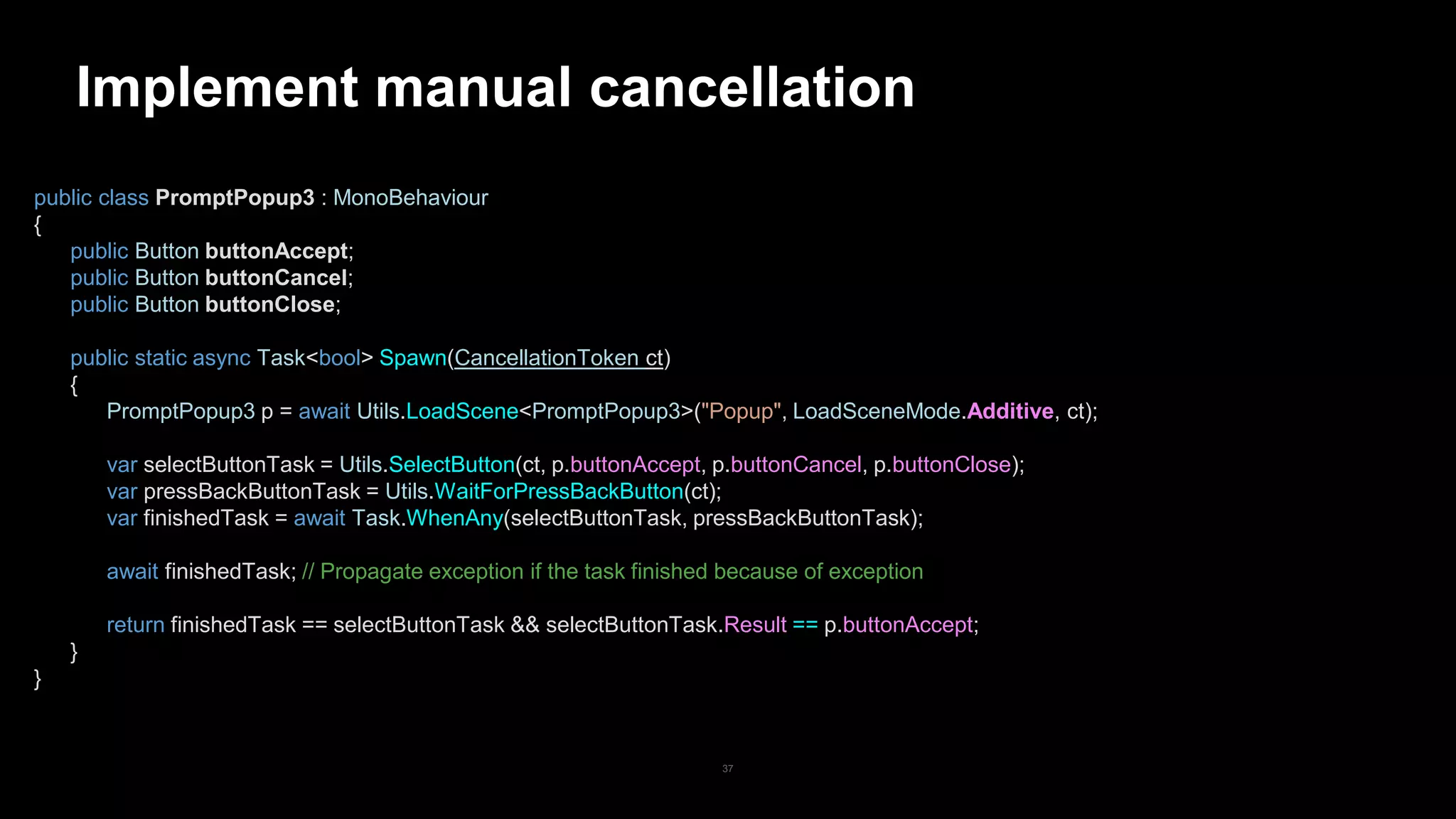 Best practices: Async vs. coroutines - Unite Copenhagen 2019 | PPTX | Web Development | Internet