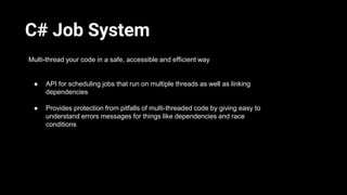 【Unite 2018 Tokyo】C# Job SystemとECS（Entity Component System）解説 | PDF