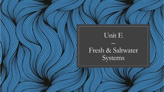 Unit e fresh & saltwater systems | PPT