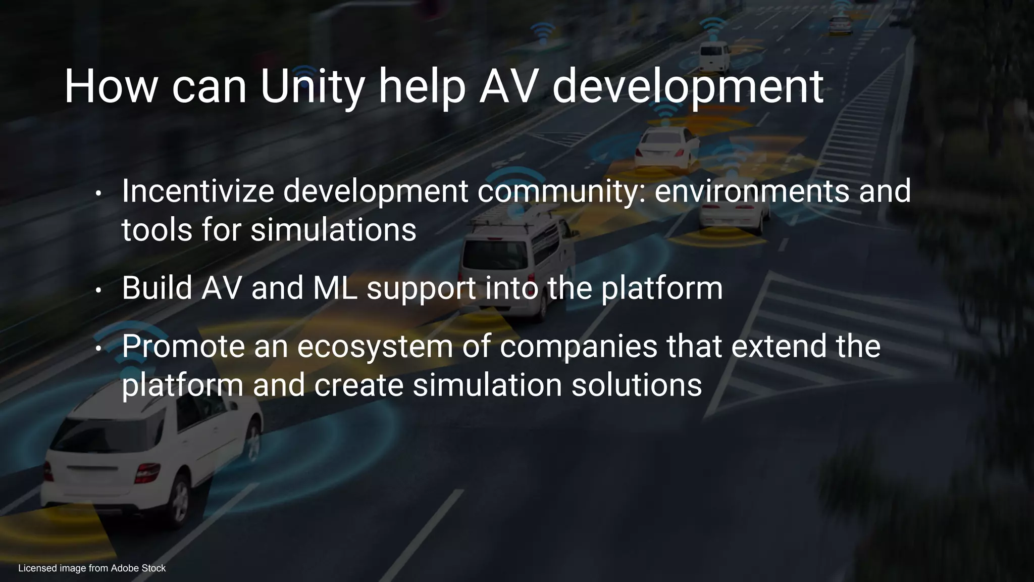 Autonomous Vehicle Development with Unity | PPT