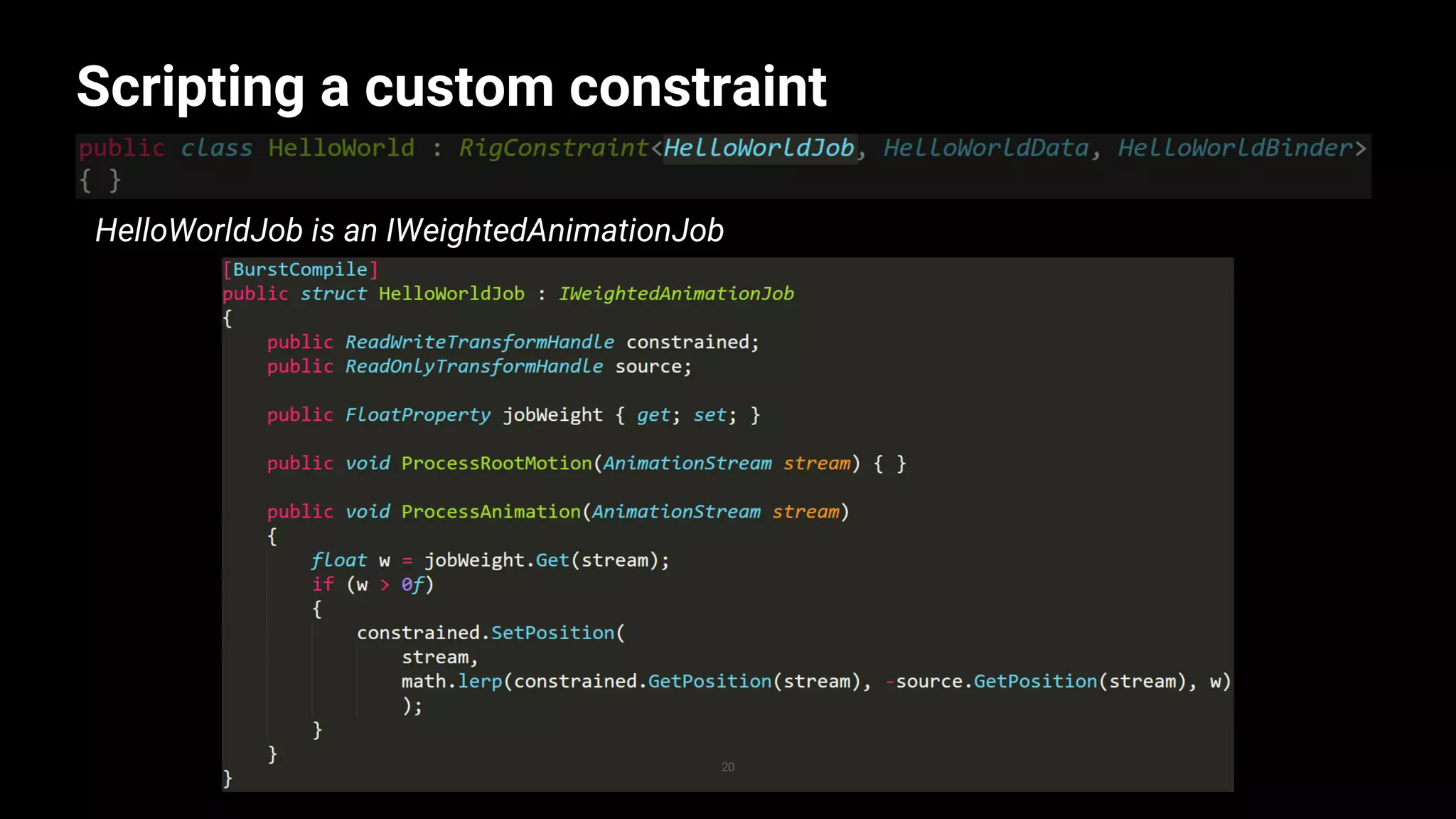 Extending the Animation Rigging package with C# – Unite Copenhagen 2019 ...