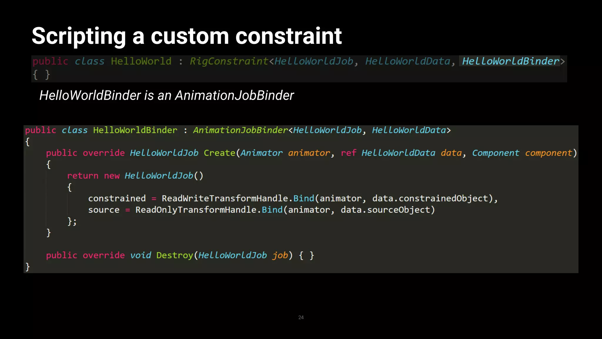 Extending the Animation Rigging package with C# – Unite Copenhagen 2019 ...