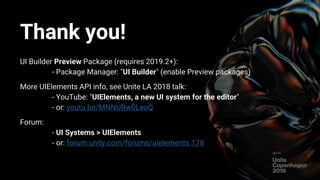 Building UI for games using the new UI Builder - Unite Copenhagen 2019 ...