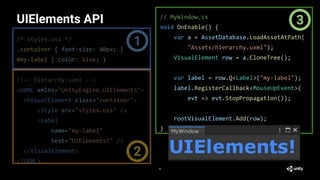 Building UI for games using the new UI Builder - Unite Copenhagen 2019 | PPT