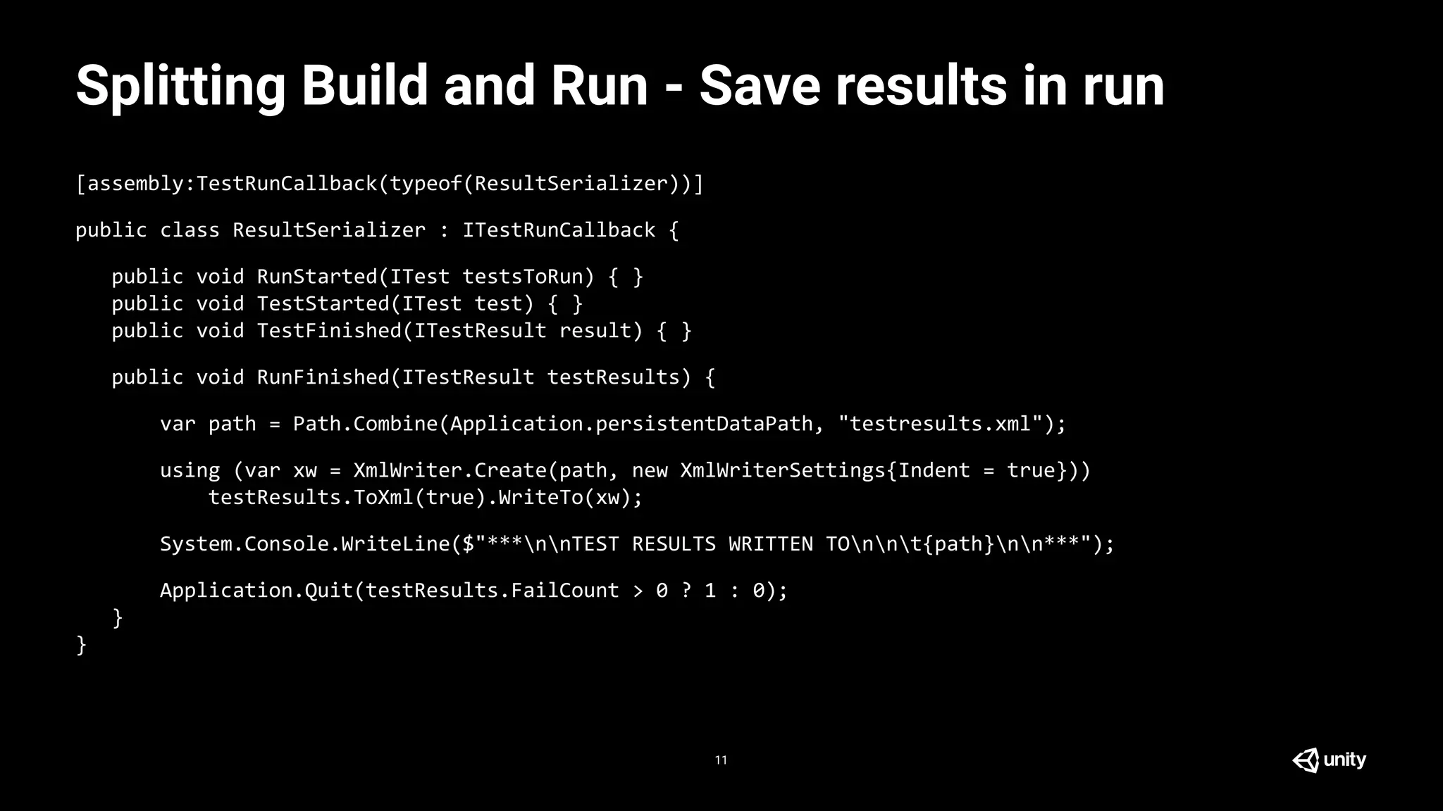 Qa Your Code The New Unity Test Framework Unite Copenhagen 2019 Ppt Free Download