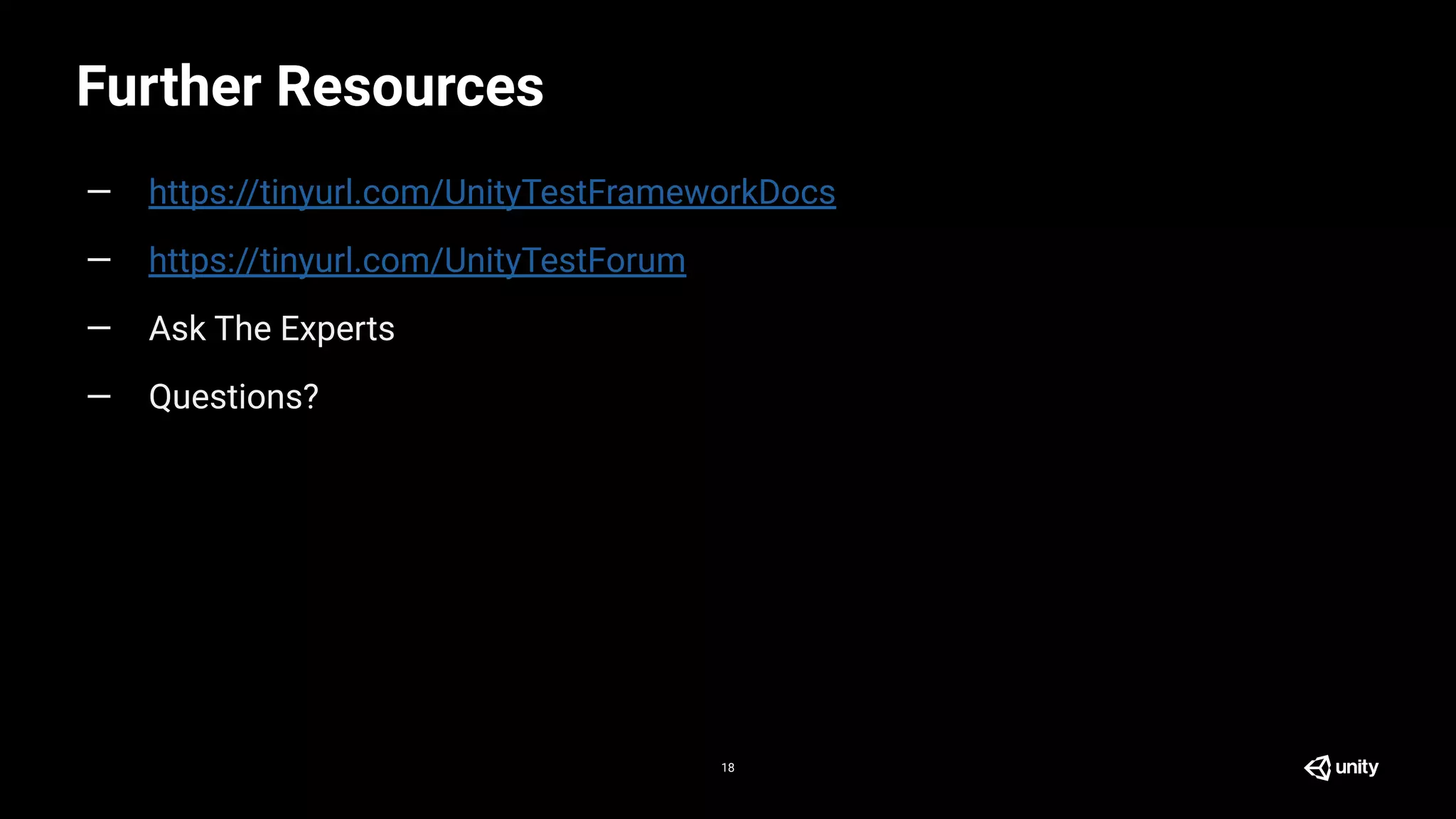 Qa Your Code The New Unity Test Framework Unite Copenhagen 2019 Ppt