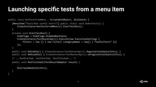 QA your code: The new Unity Test Framework – Unite Copenhagen 2019 | PPT
