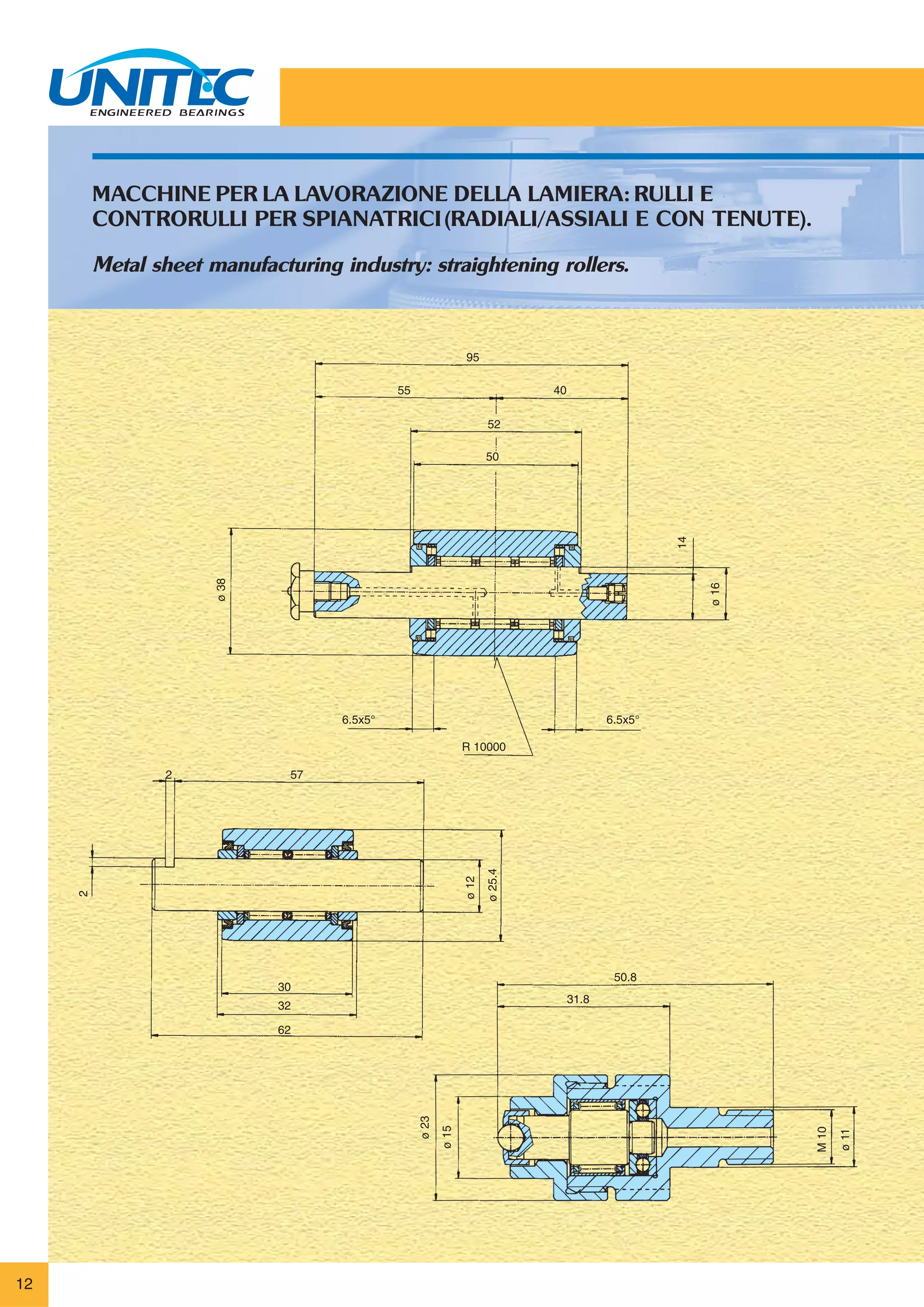 Unitec special bearings for industrial applications | PDF | Auto Type | Automotive
