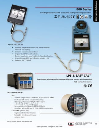 United Electric Controls Product Catalog | PDF