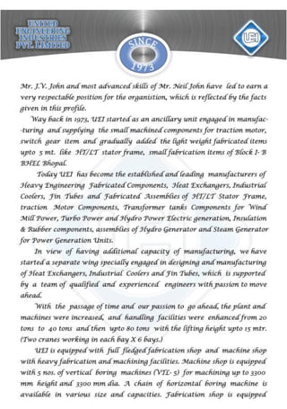 United Engineering Industries Private Limited, Bhopal, Industrial ...