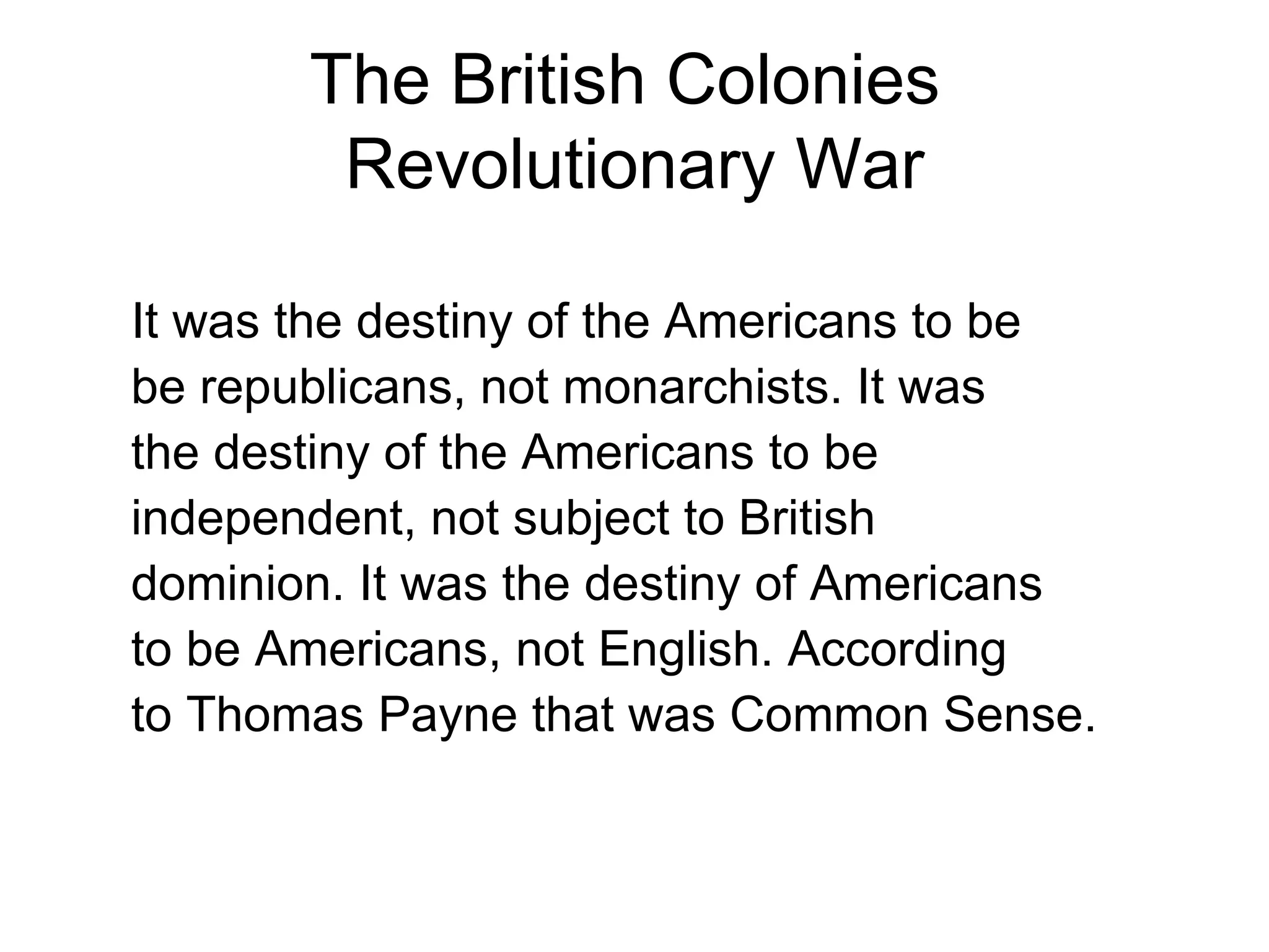 United States Movement Of Independence | PPT