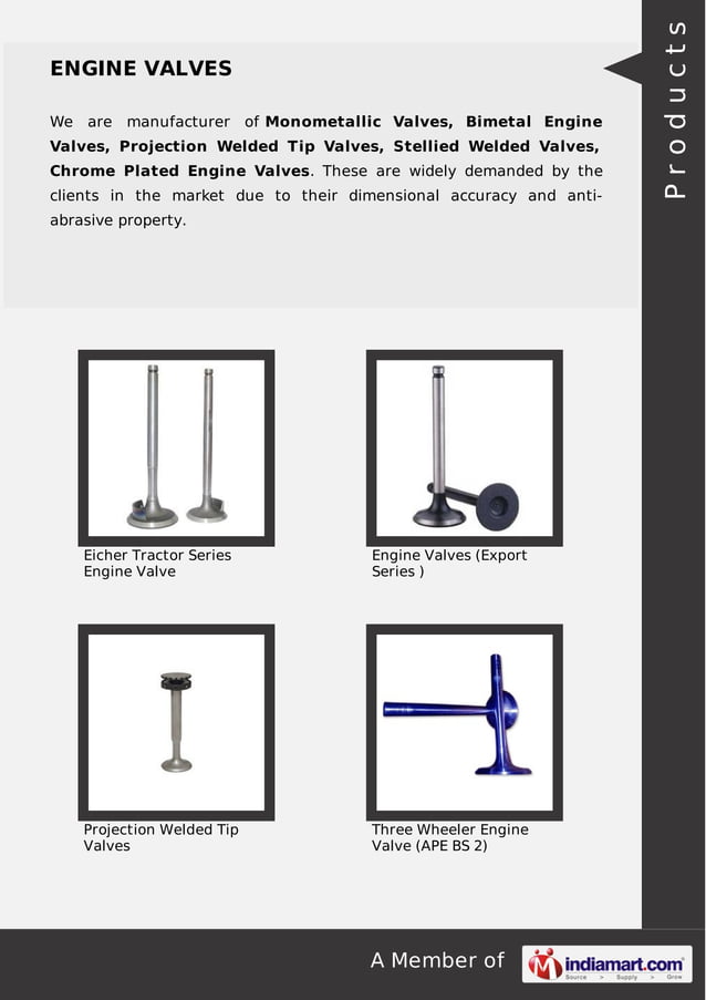 United Engineers, Rajkot, Engine Valves | PDF