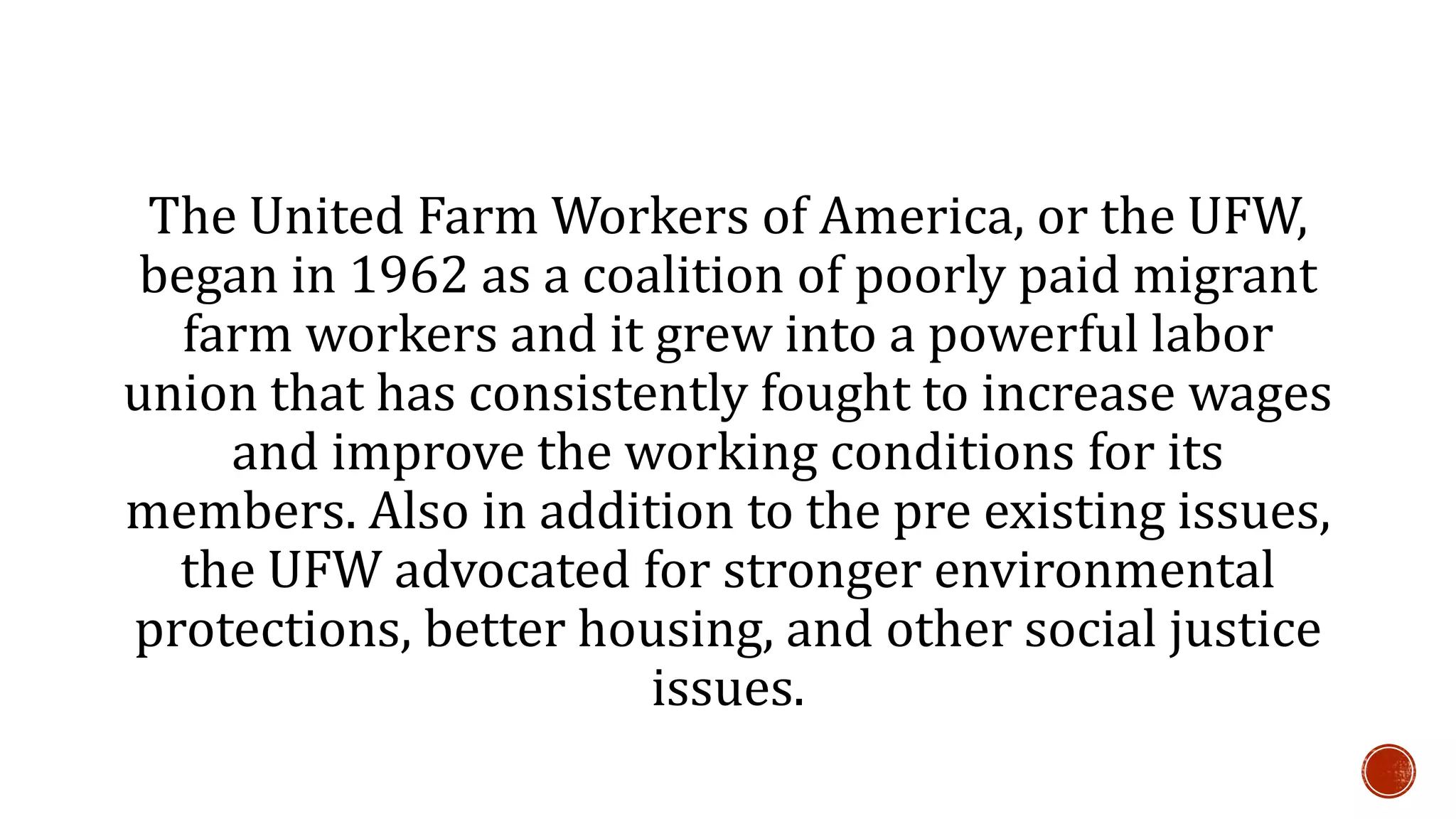 United farm workers of america | PPTX