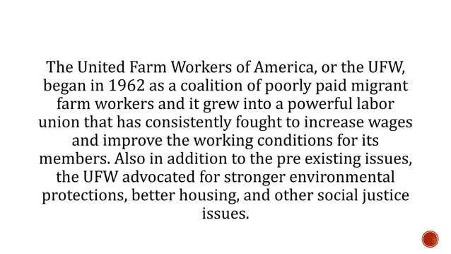 United farm workers of america | PPTX
