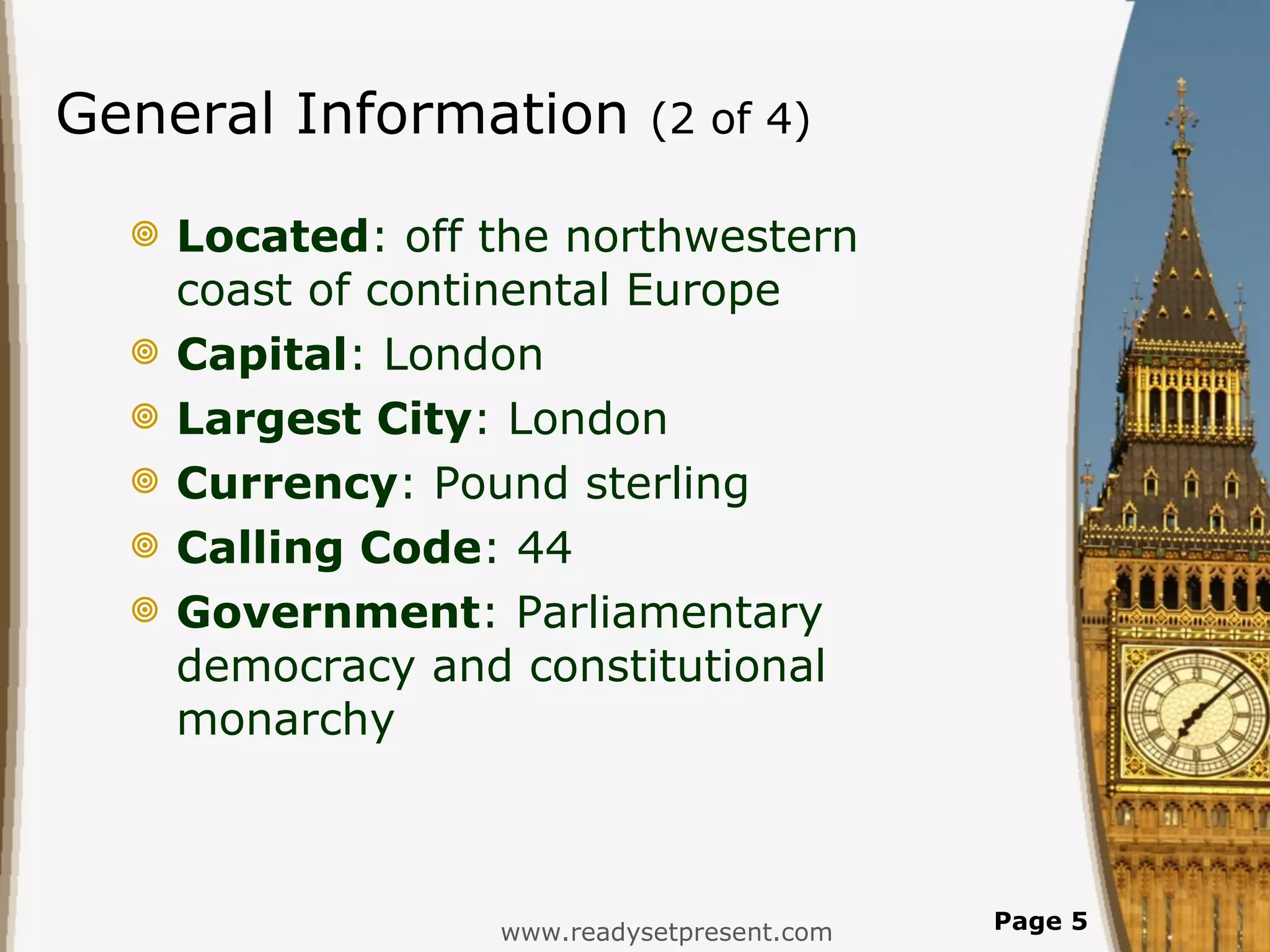 United Kingdom Powerpoint Country | PPT