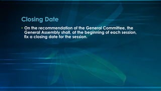 United nations rules of procedure session rules | PPT