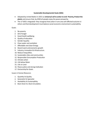 UNCRPD, UNICEF, SDG goals, Histroy and Introducation | DOCX