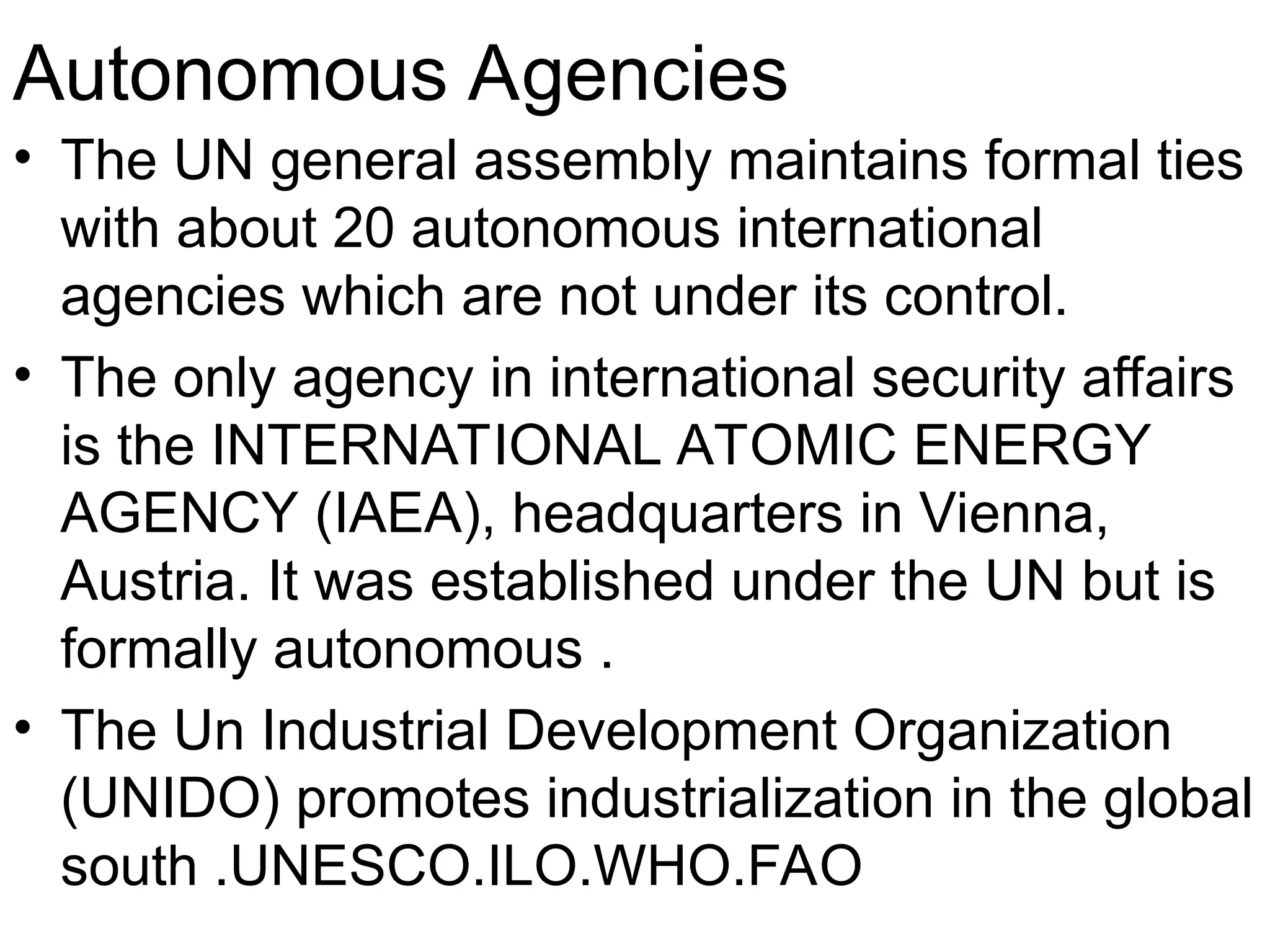 United Nations.ppt in international relations | PPT