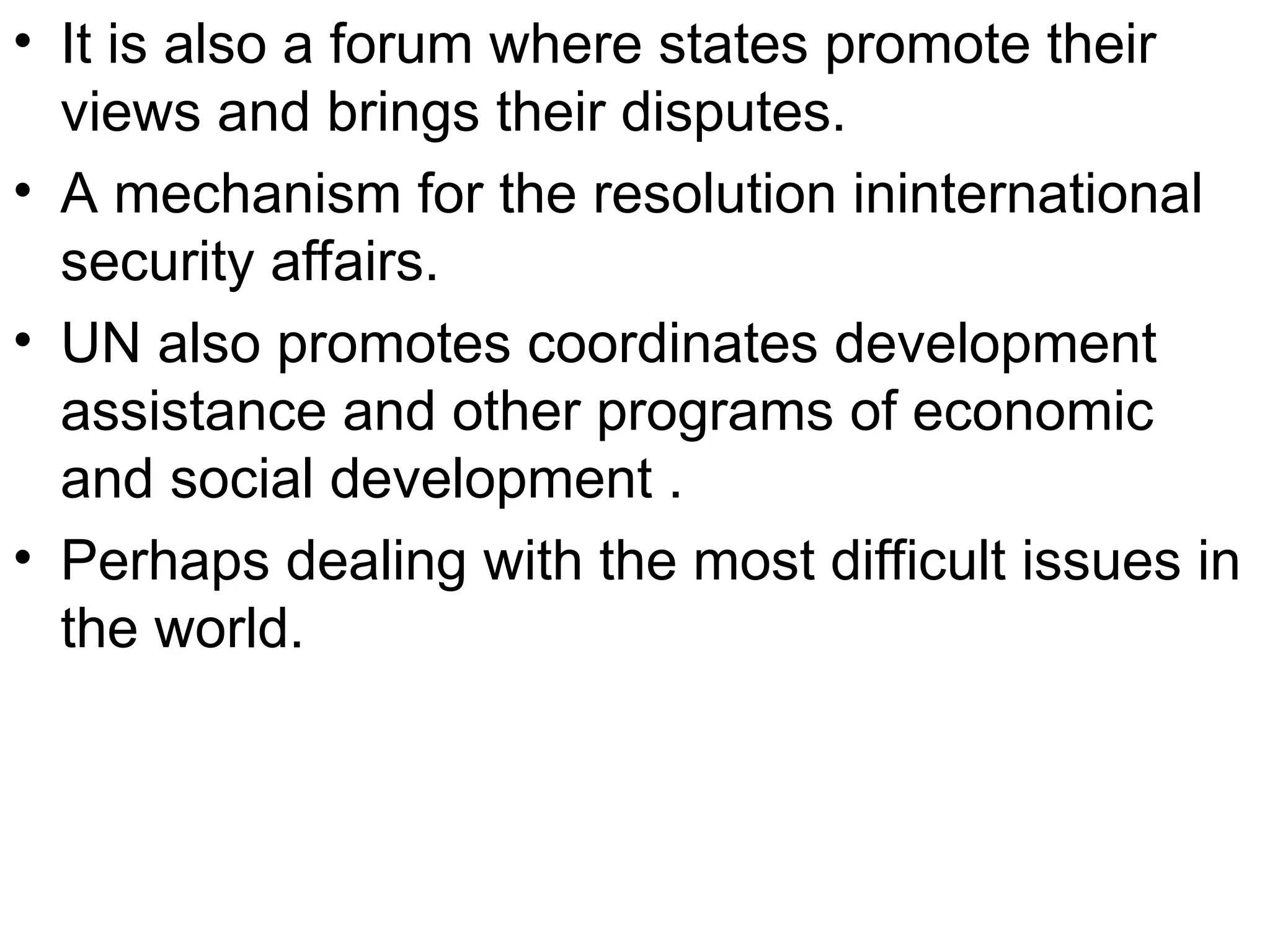 United Nations.ppt in international relations | PPT