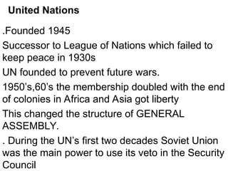 United Nations.ppt in international relations | PPT