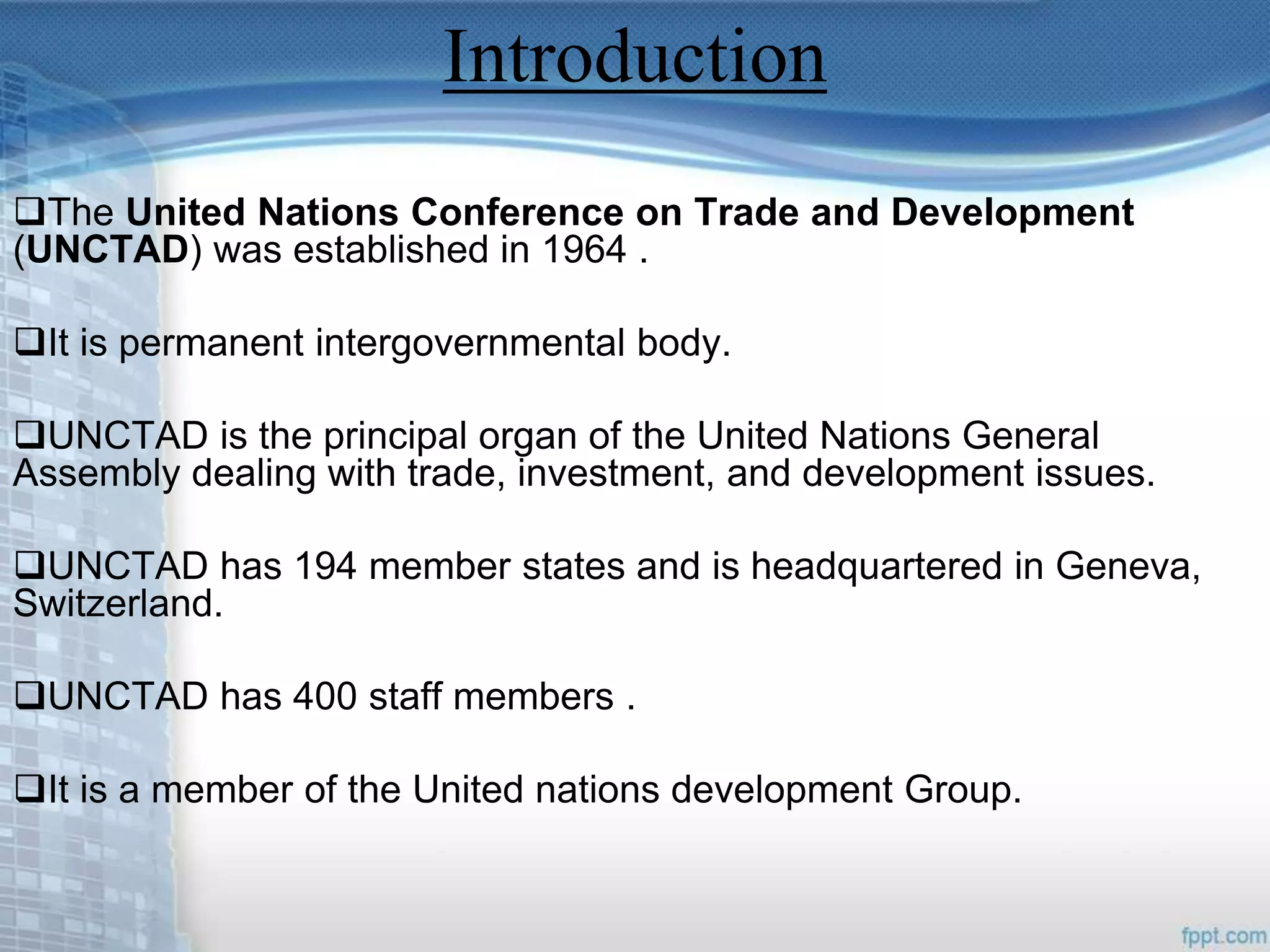 United nations conference on trade and development | PPTX | Business ...