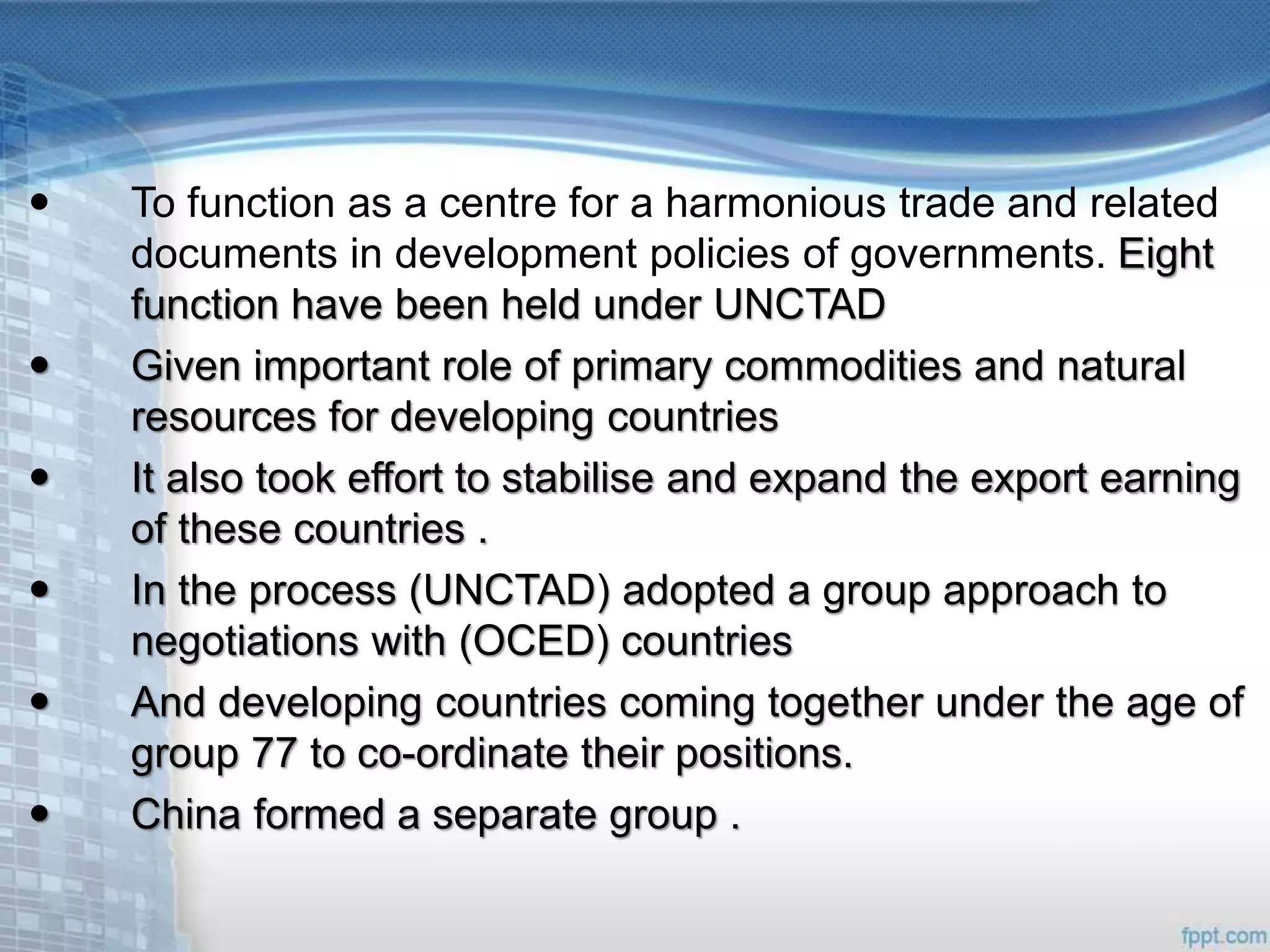 United nations conference on trade and development | PPTX | Business ...