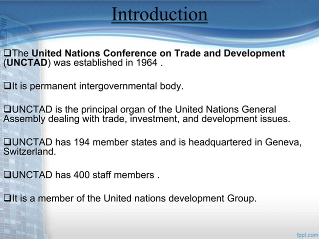 United nations conference on trade and development | PPT