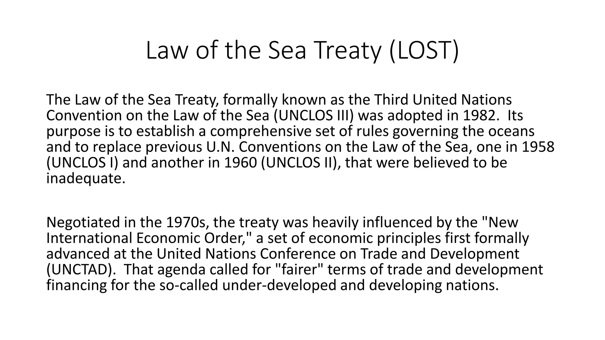 United nations convention on the law of the sea | PPTX