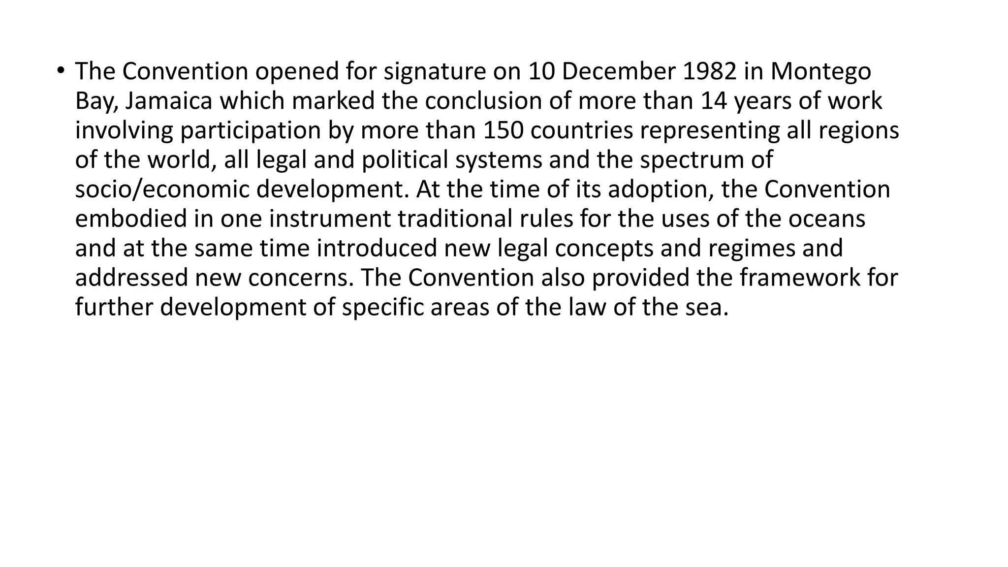 United nations convention on the law of the sea | PPTX